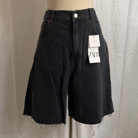 Zara | Shorts | Zara Shadow Black 9s Bermuda Denim Shorts | Poshmark